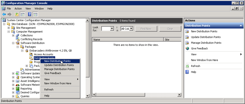 SCCM:Create and Update Distribution Points - AppWave