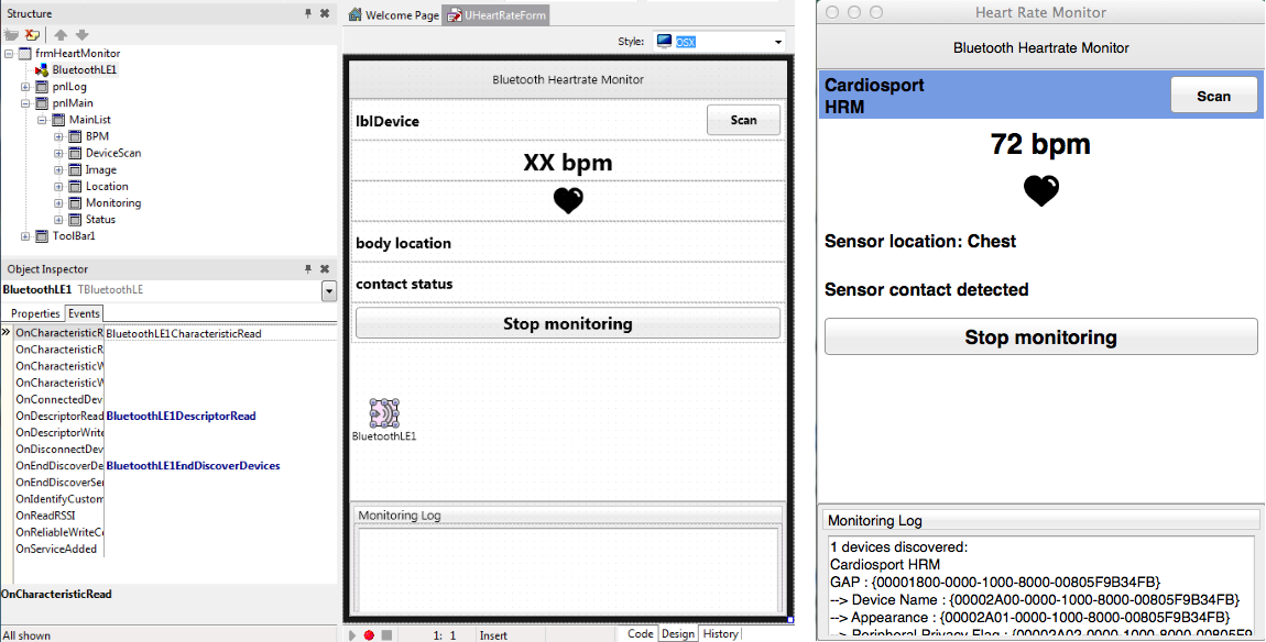 FMX.Heart Rate Monitor Sample - RAD Studio Code Examples