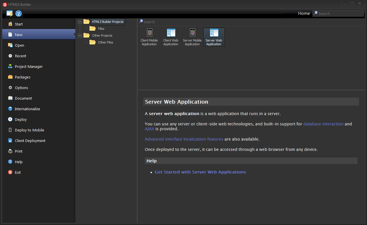 Client-Web - Hello World – HTML5 Builder