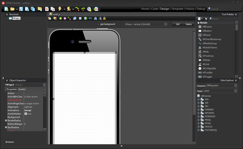 Client Mobile Hello World - HTML5 Builder