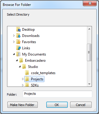Browse for Folder - RAD Studio