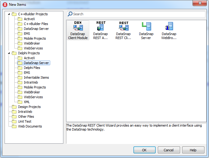 Creating the Client application (TObjects and DataSnap Tutorial) - RAD Studio