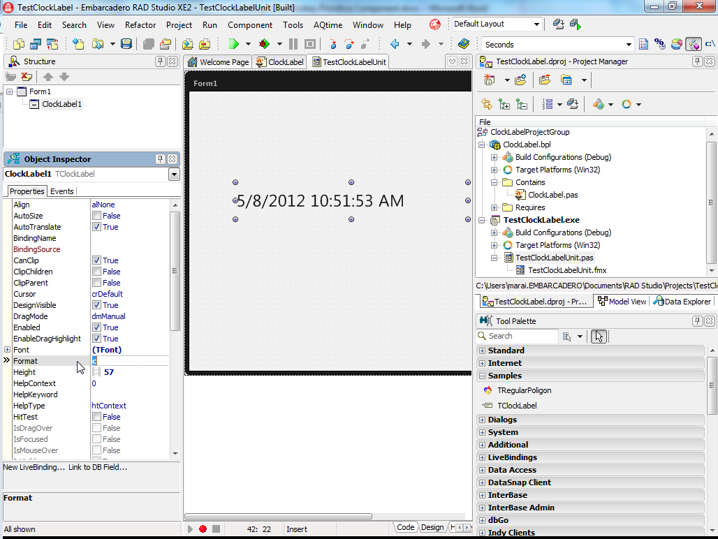 Step 4 - Test the FMX Styled Component - RAD Studio