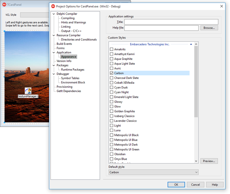 Using the Card Panel Component - RAD Studio