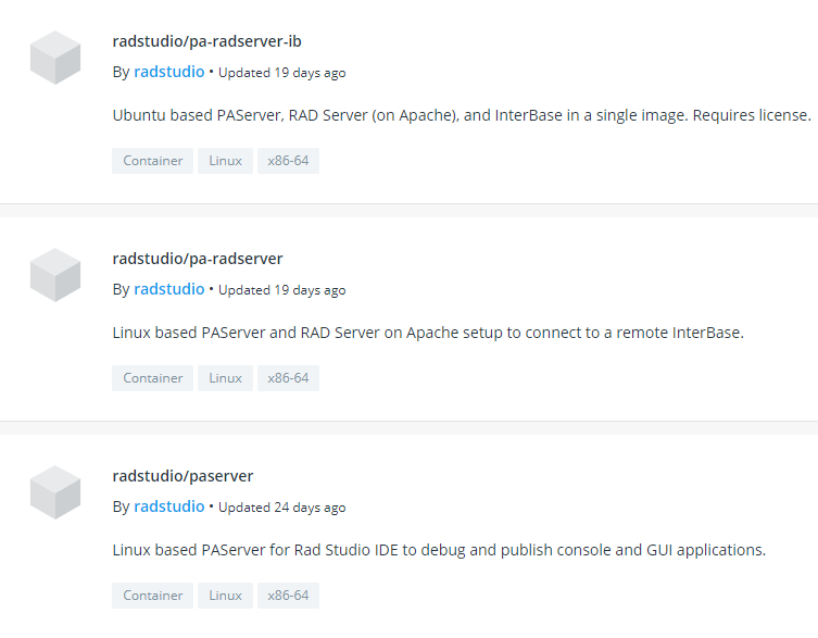 RAD Server Docker の配置 - RAD Studio