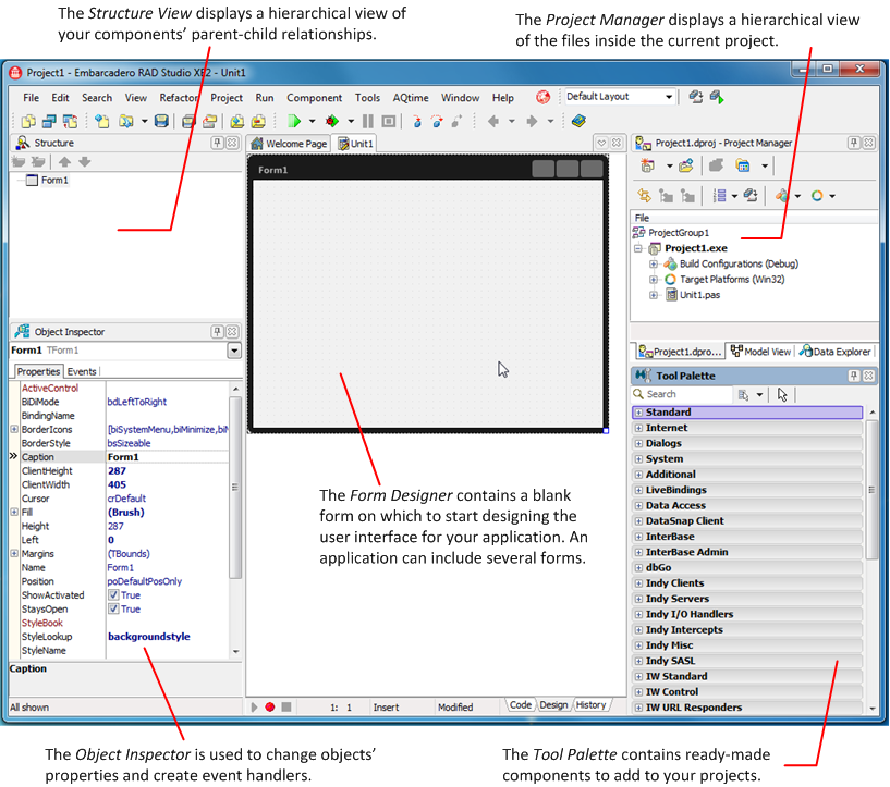 FireMonkey Quick Start Guide - The Integrated Development Environment (IDE) - RAD Studio
