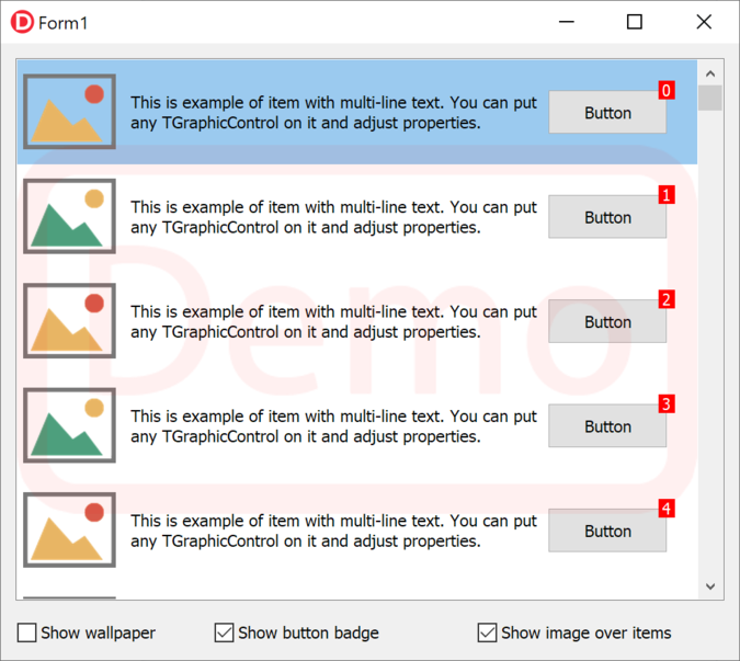 Using VCL TControlList Control - RAD Studio