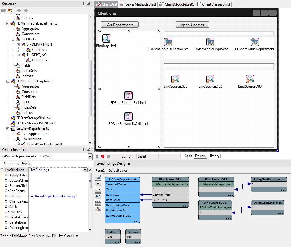 Tutorial: Using a REST DataSnap Server with an Application and FireDAC - RAD Studio