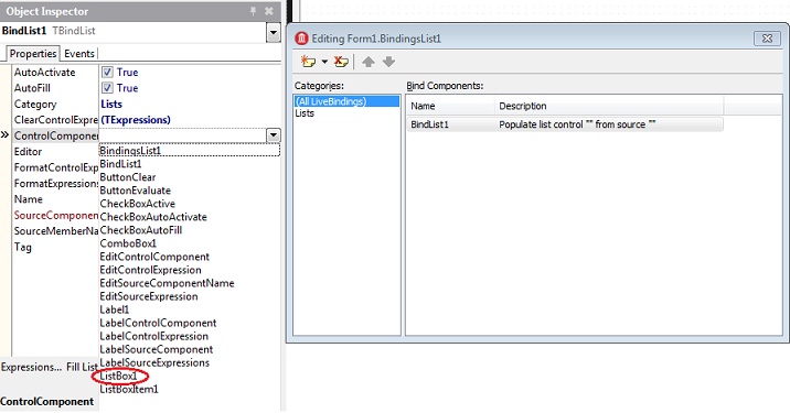 チュートリアル：LiveBinding を使用してコレクション リストを作成する - RAD Studio